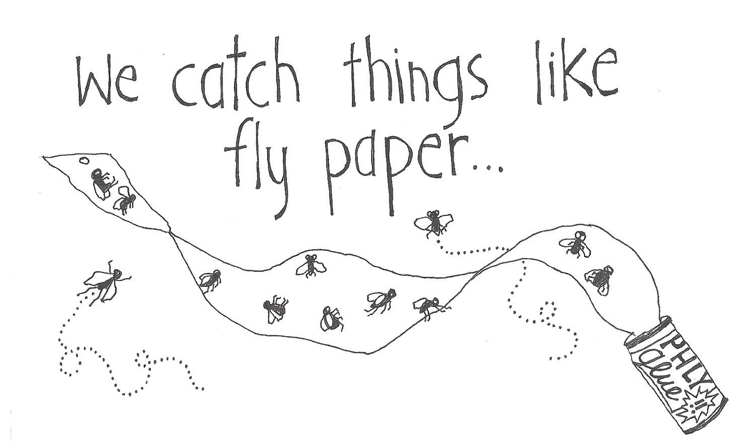 Flypaper - Pen & Ink Illustration - Etsy