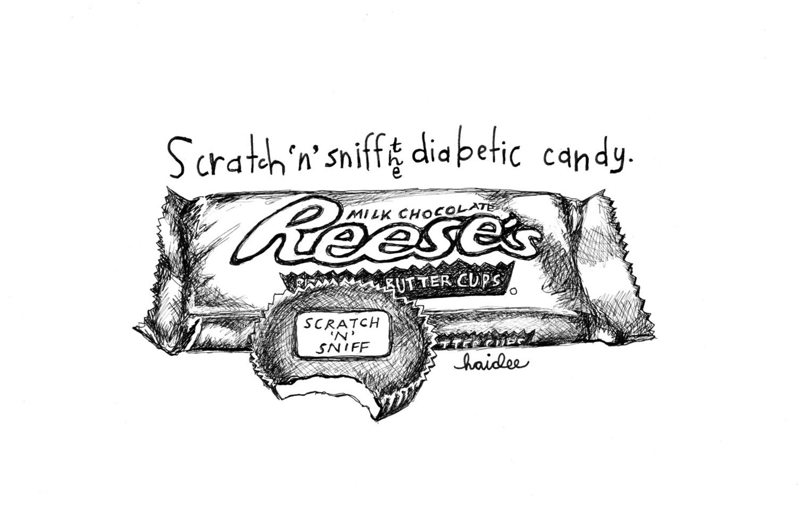 Scratch and Sniff - Pen & Ink Illustration - Etsy