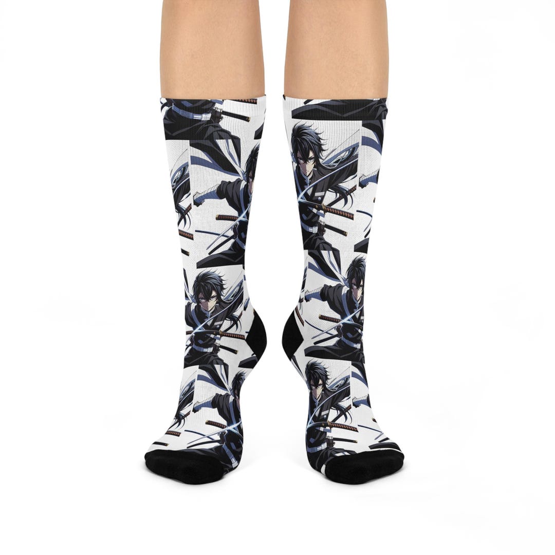 Anime Levi Ackerman Cushioned Crew Socks, Attack on Titan Graphic ...