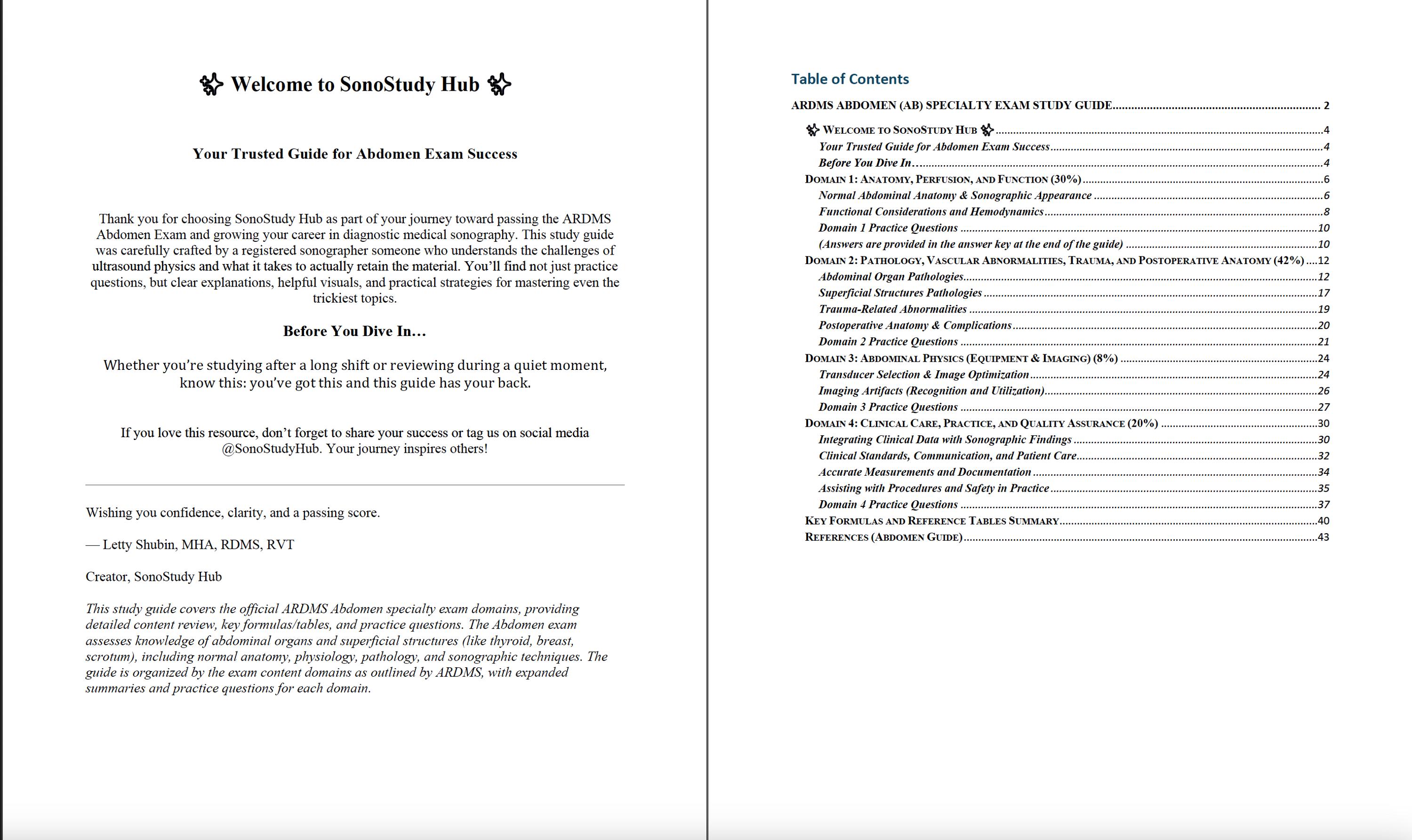 ARDMS Abdomen Ultrasound Study Guide | Abdomen Registry Prep ...