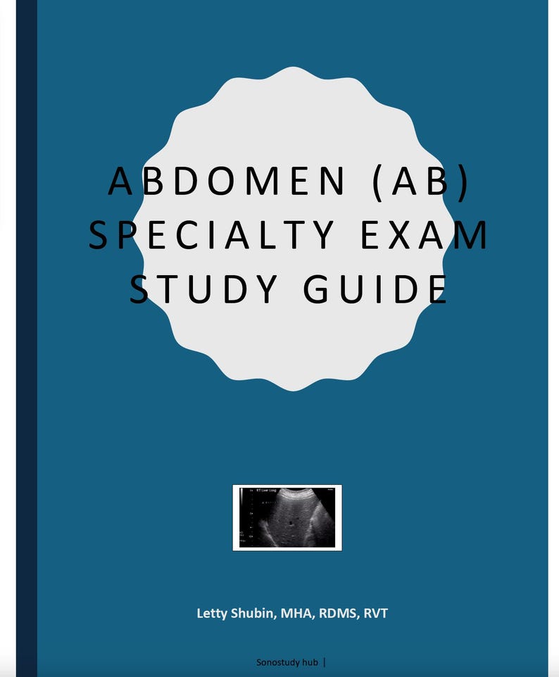 ARDMS Abdomen Ultrasound Study Guide | Abdomen Registry Prep ...