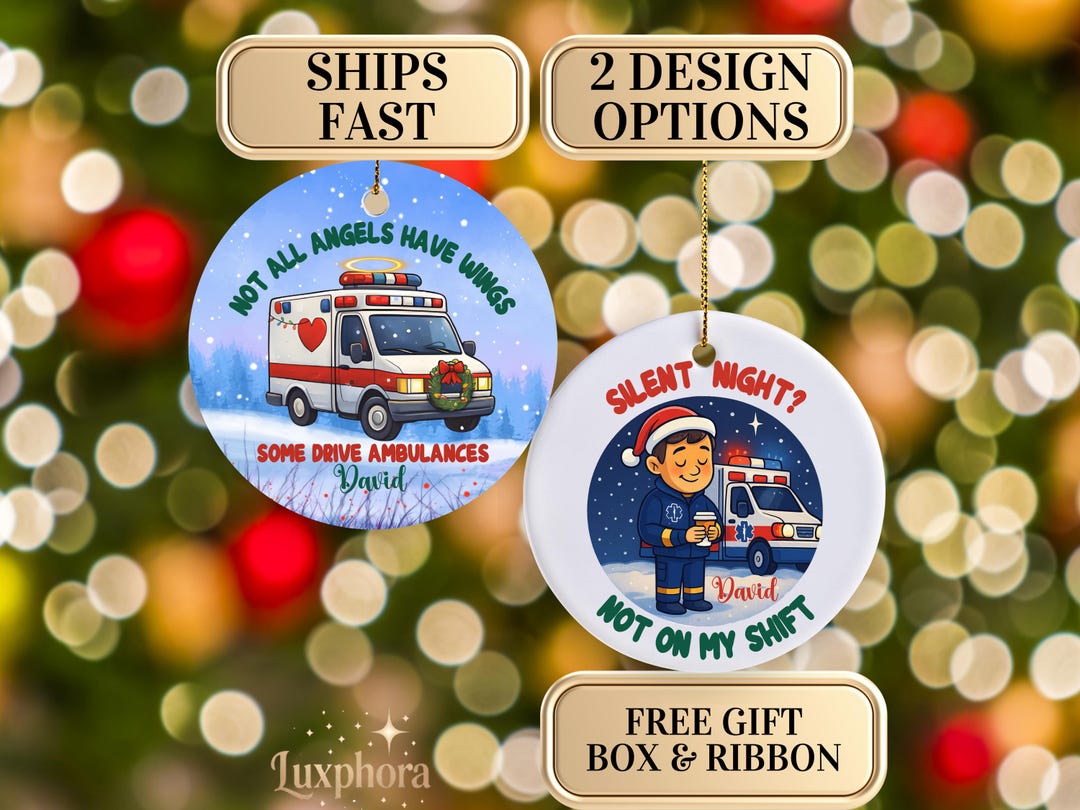 Personalized First Responder Christmas Ornament: Custom Paramedic ...