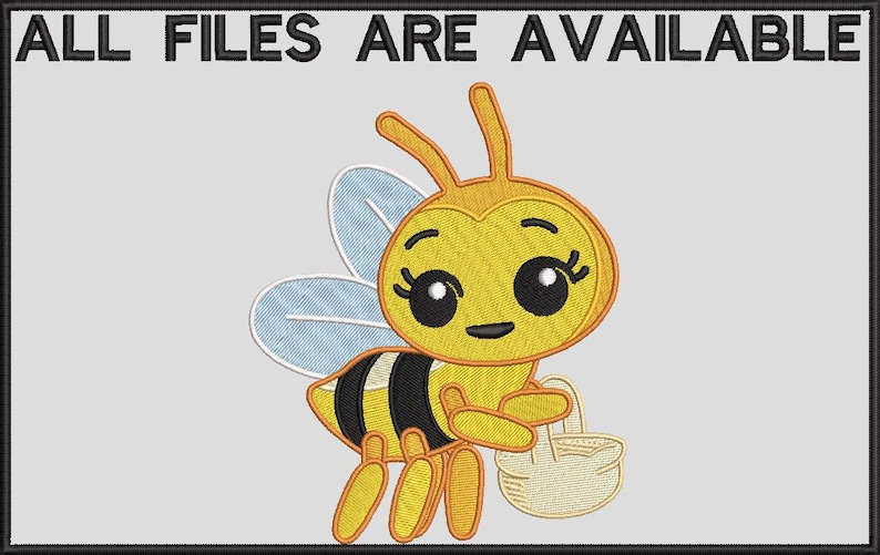 Mini Bee Flying Embroidery Design, Cute Bee Machine Embroidery Design ...