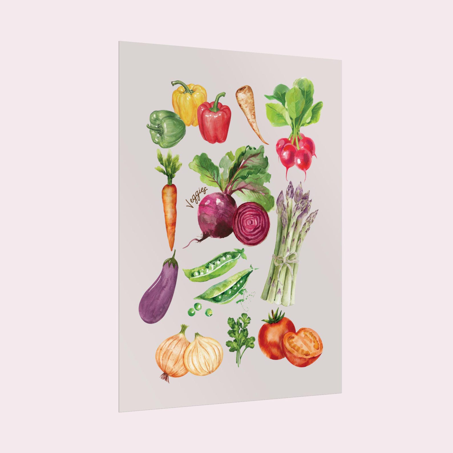 Vibrant Vegetable Wall Art, Kitchen Decor, Botanical Posters, Plant ...