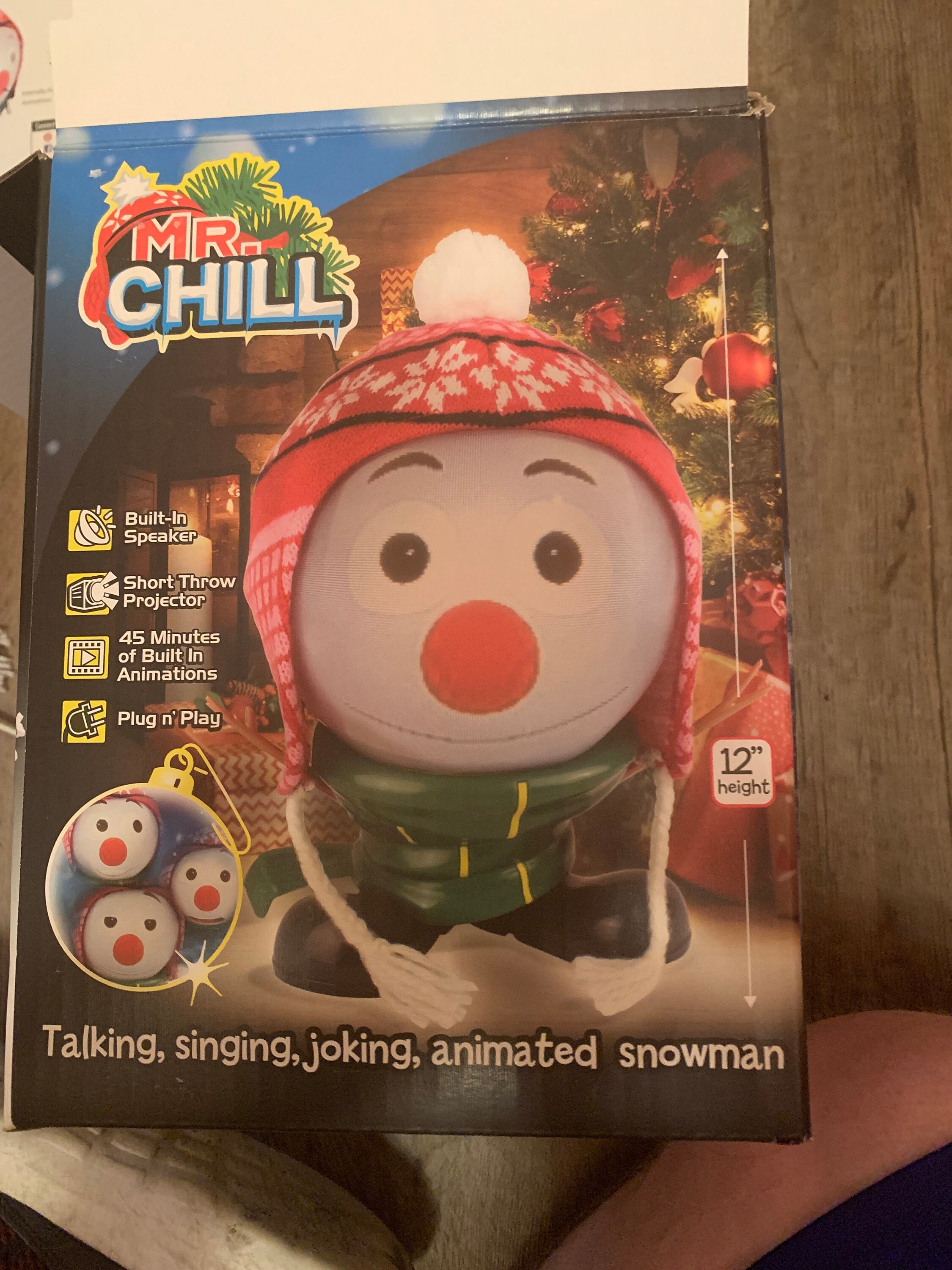 Animated 3D Mr. Chill Animated Snowman-with Projector and Speaker ...