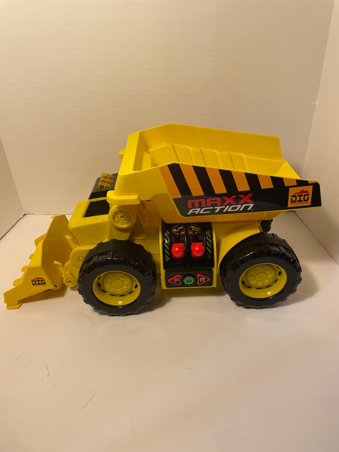 Maxx Action-2 in 1 Dig Rig-dump Truck and Front End Loader Toy-tested ...