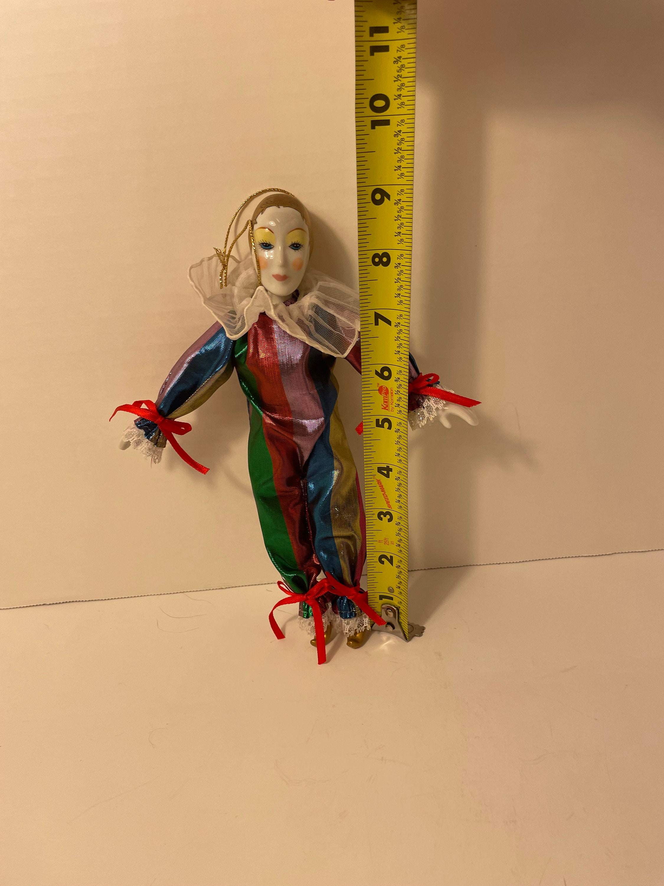 Vintage-collectible-silverstri Clown Jester Porcelain Doll Ornaments-3 ...