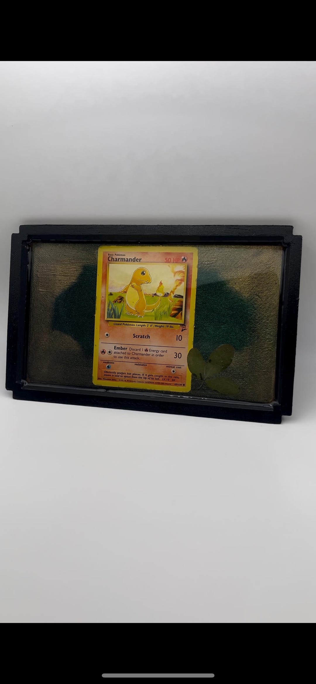 Vintage Charmander Pokémon Card Display Tray – Handmade Epoxy Resin ...