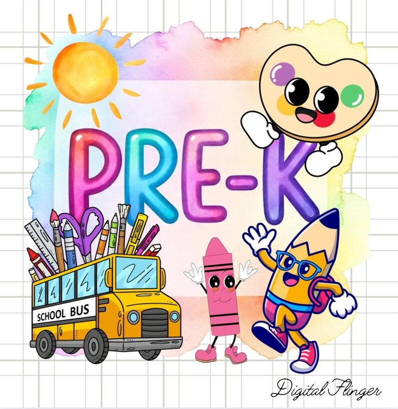 Pre-k PNG, Pre K Sublimation PNG, Pre K Digital Download, Cute ...