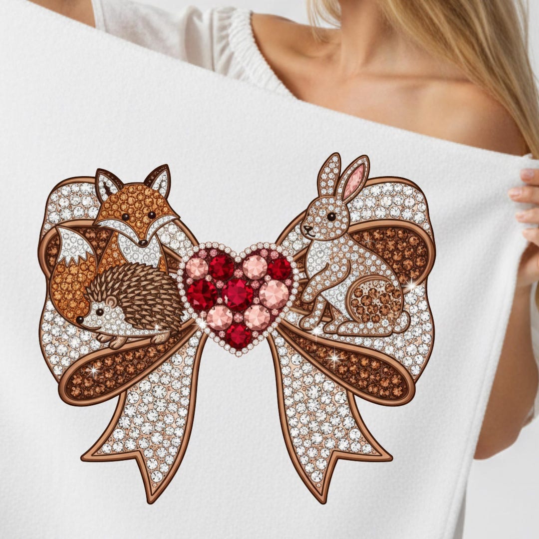 Fox Rhinestone PNG, Bling Fox SVG, Rhinestone Fox Coquette Sublimation ...