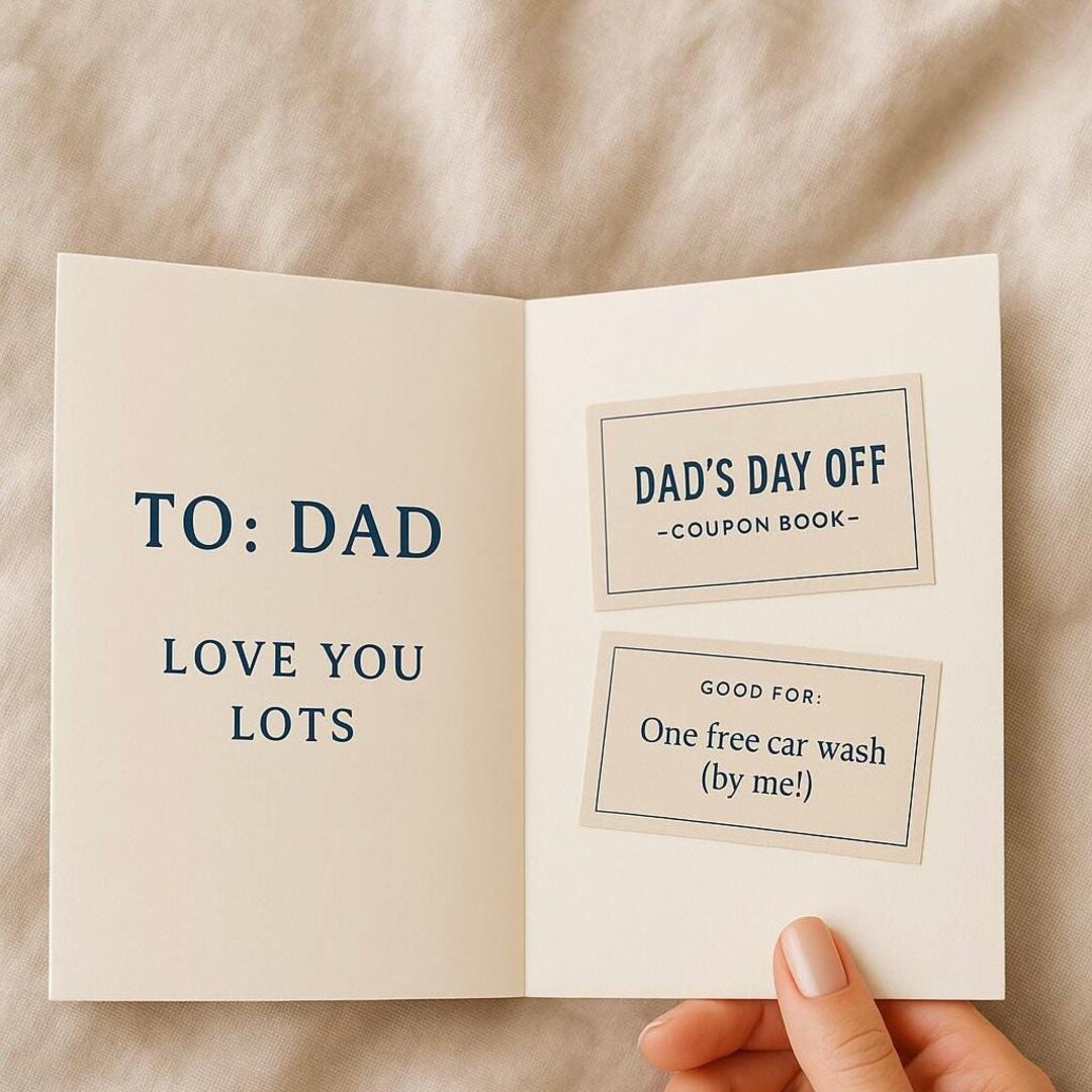 Printable Dad Coupon Book – “dad’s Day Off” Gift – DIY Father’s Day ...