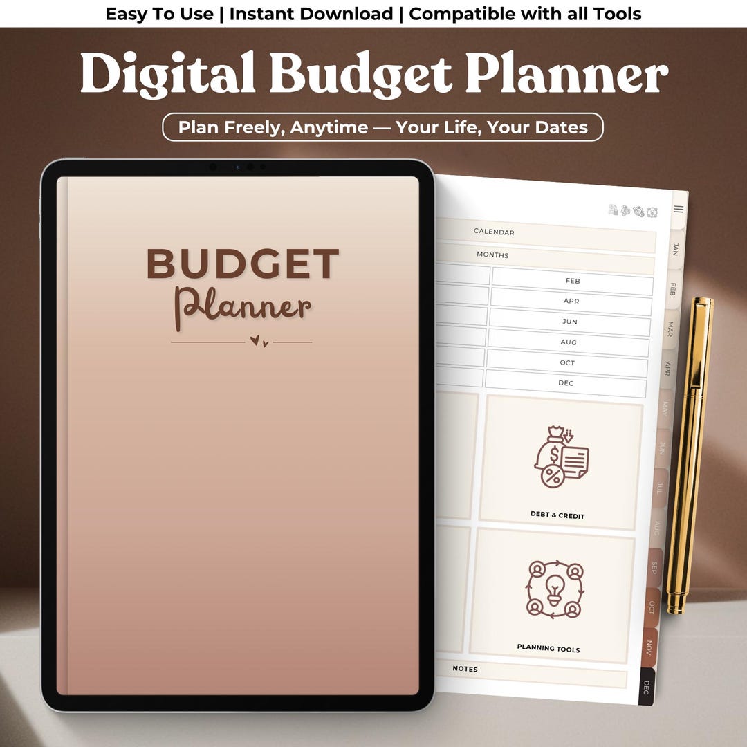 Digital Budget Planner: Finance Tracker, Goodnotes Template (ipad ...