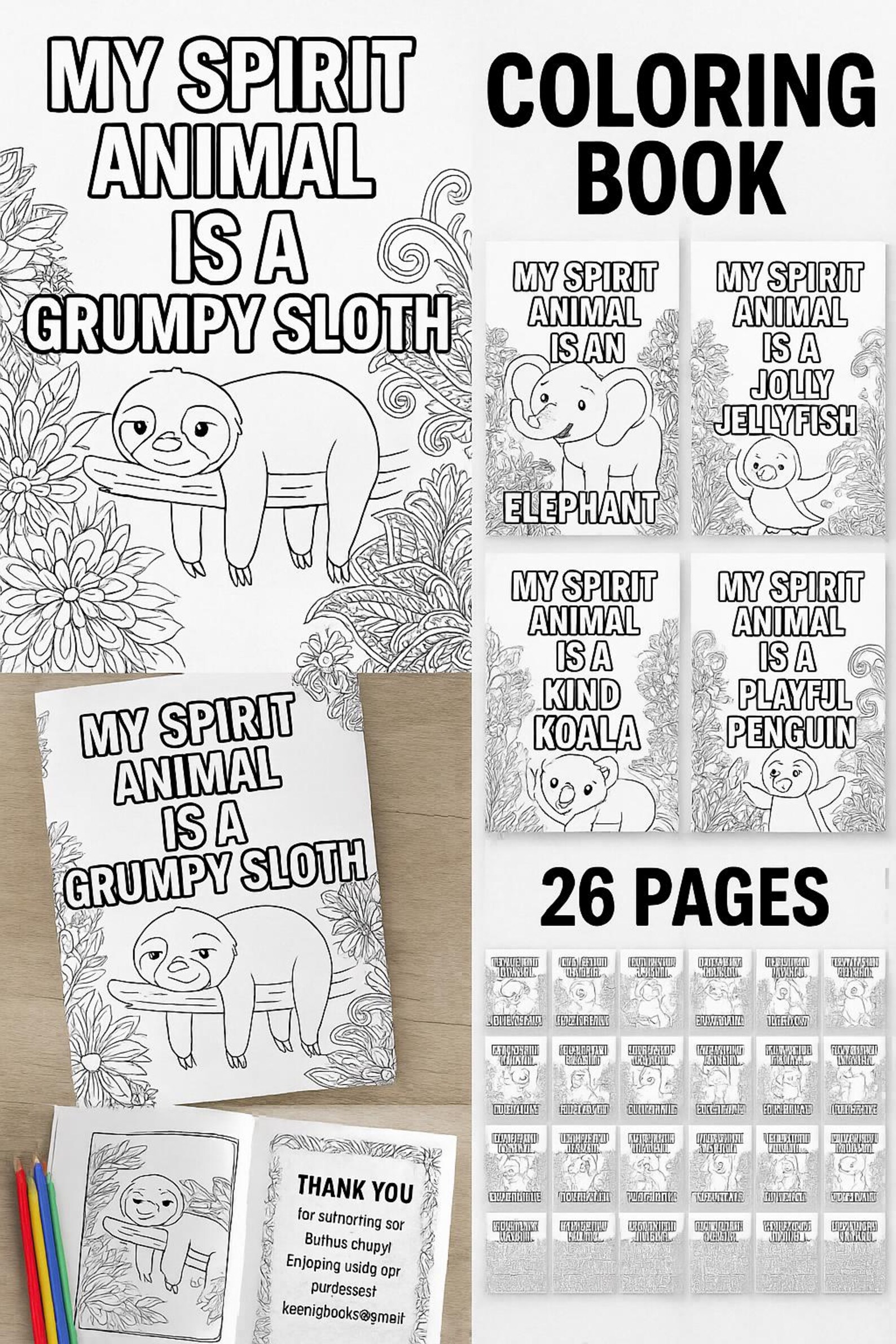 Alphabet Animal Adventures Coloring Book – A to Z Printable PDF | Cute ...