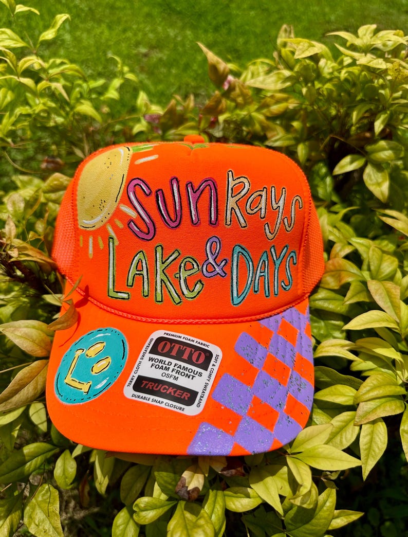 Custom Hand-painted Trucker Hat: Personalized Summer Accessory - Etsy