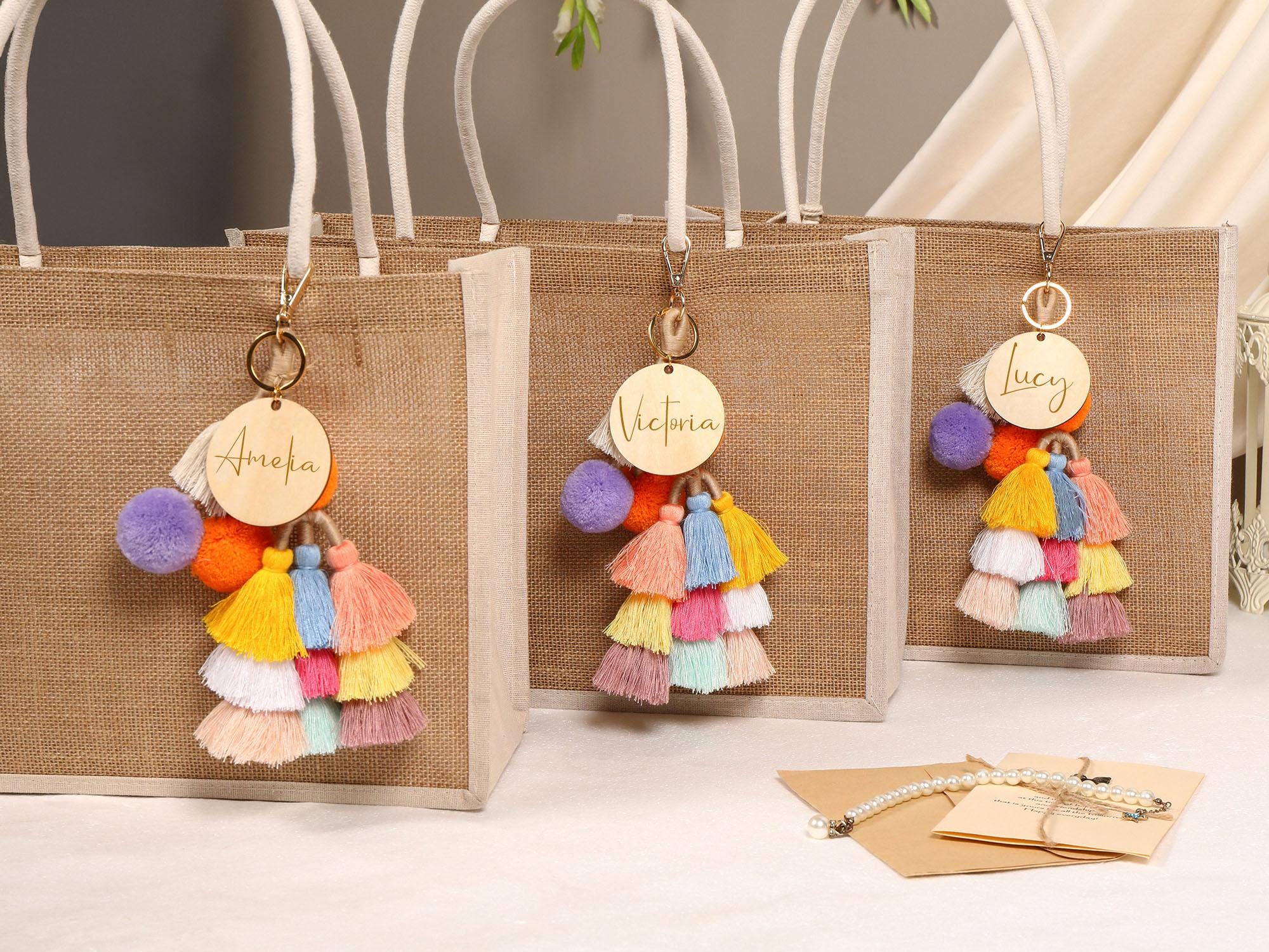 Personalized Tote Bag Charm, Custom Bag Keychain Accessories ...