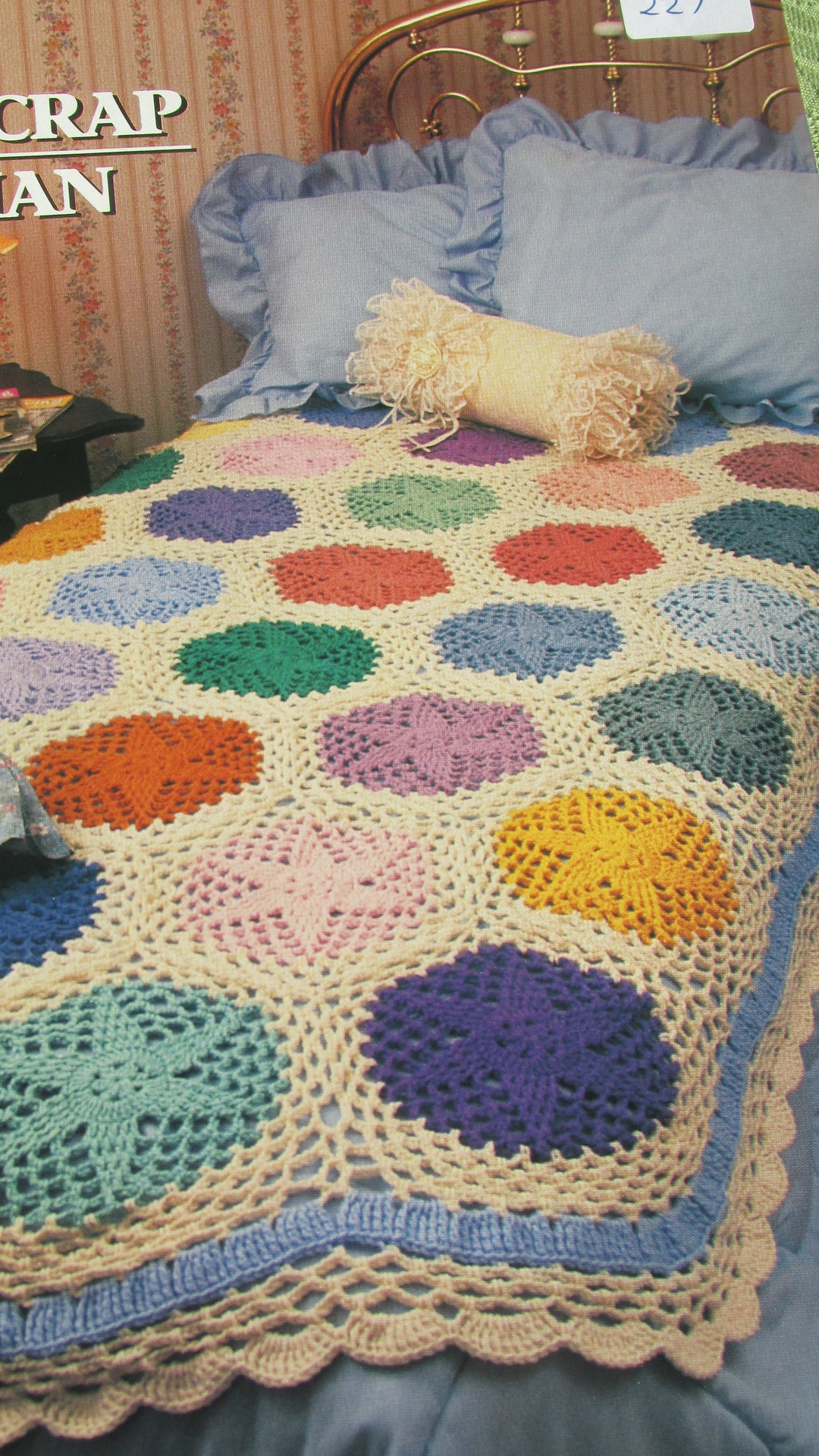 PB227 Star Scrap Afghan Crochet Pattern Anne's Crochet Quilt Afghan ...