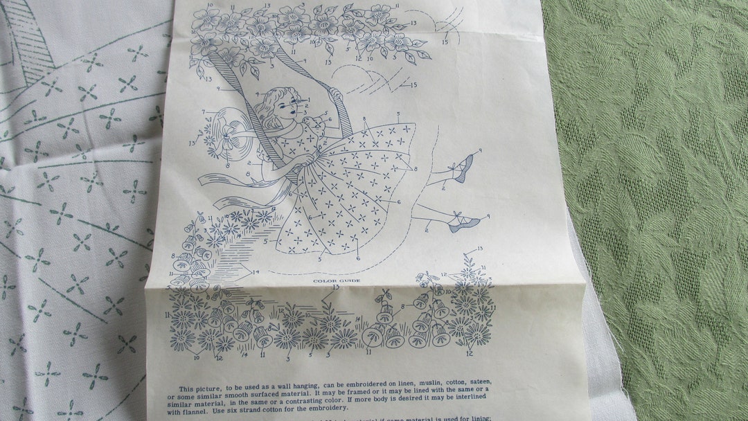 PB252 Vintage Garden Girl Crinoline Lady Swinging Alice Brooks Pattern ...