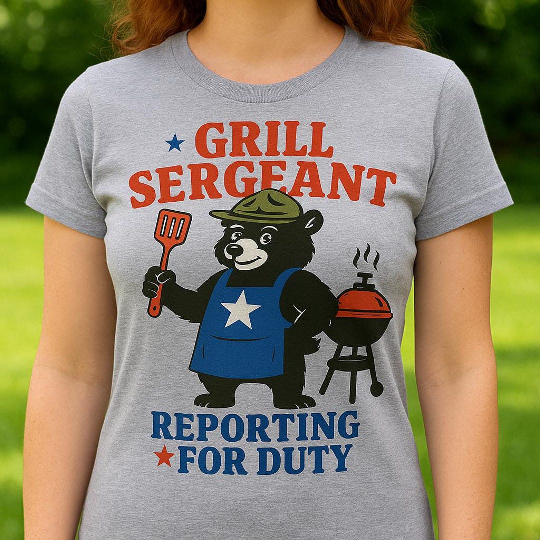 Grill Sergeant PNG | Funny 4th of July Sublimation Design | Patriotic ...