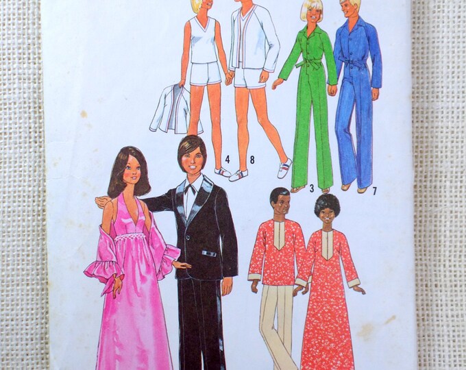 Vintage Simplicity 7737 Barbie and Ken Doll Dusty Skye Clothes Pattern ...