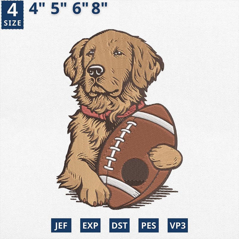 Machine Embroidery Designs Golden Retriever - Etsy