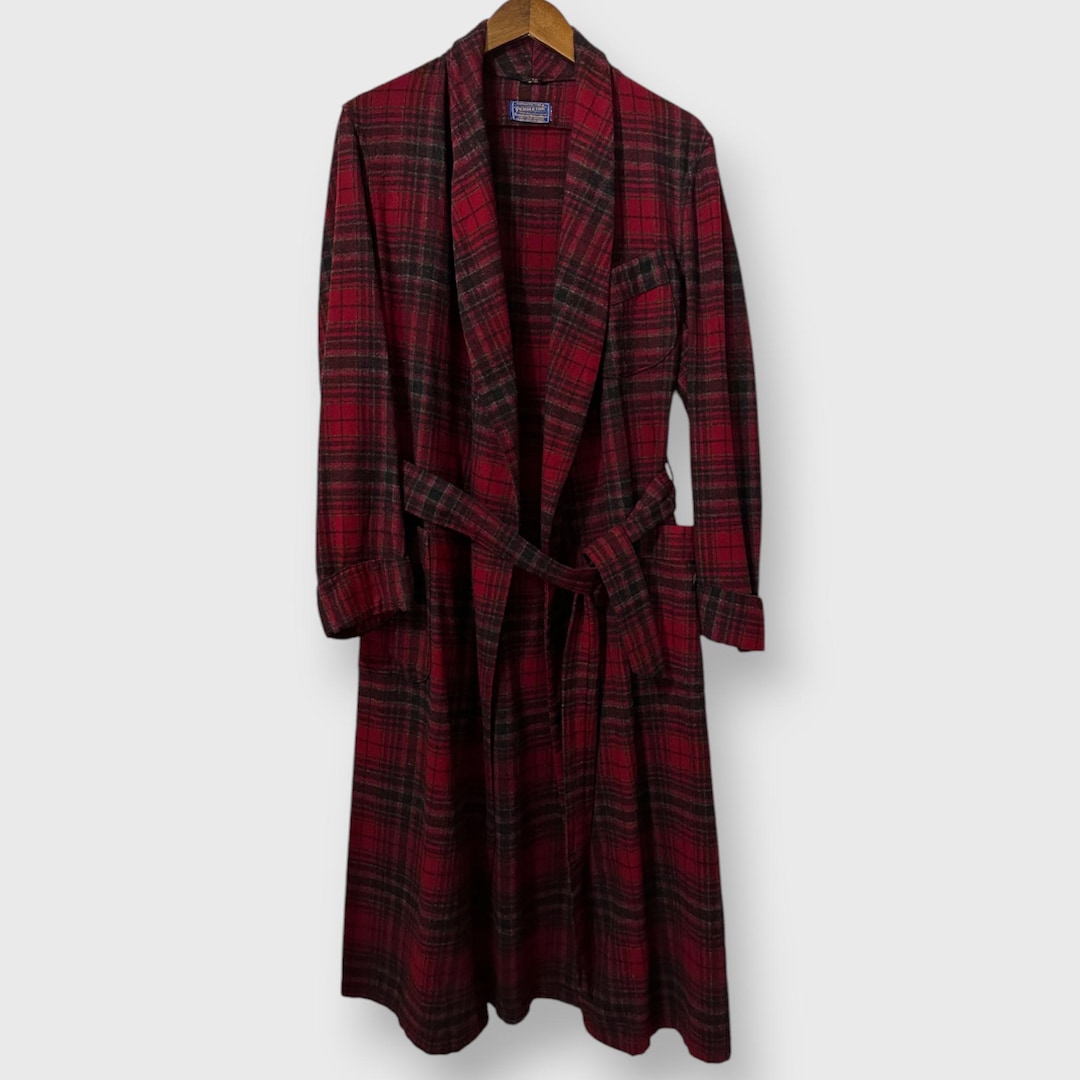 Vintage 1970's Pendleton Wool Plaid Tartan Robe | Men's Medium - Etsy