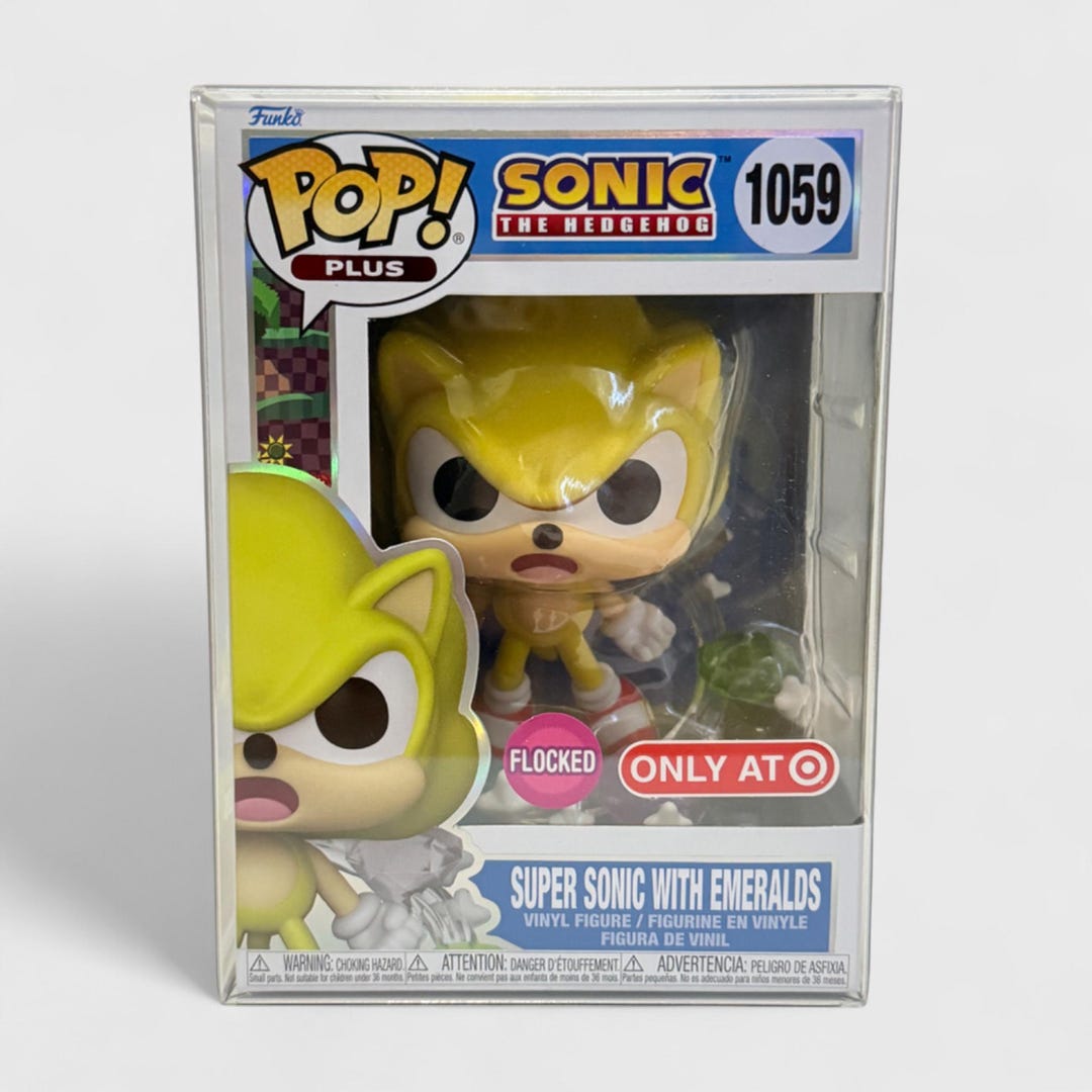 Flocked Super Sonic With Emeralds Funko Pop! #1059 - Target Exclusive ...
