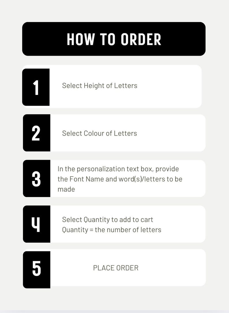 Custom Sign Letters With Any Font, 1/2 Inch Thick, Indoor Use at Home ...