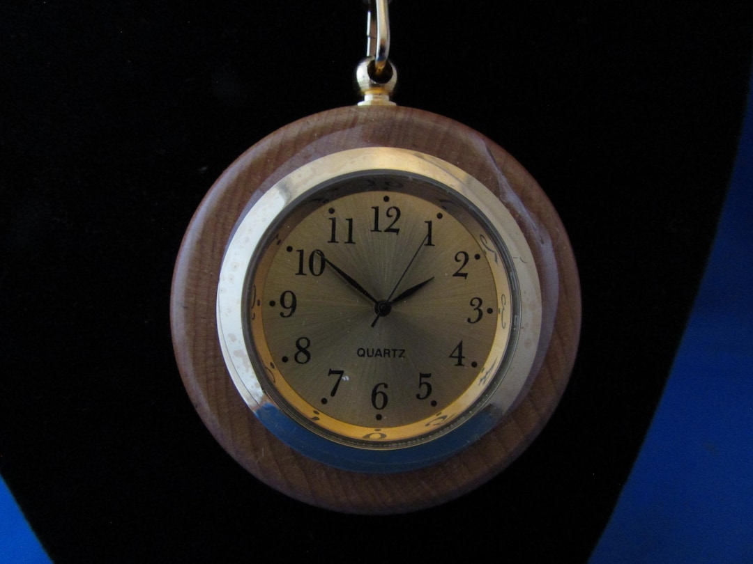 Quartz Wooden Frame Pocket Watch - Etsy