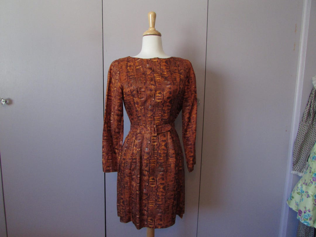 Vintage Copper Cocktail Dress - Etsy