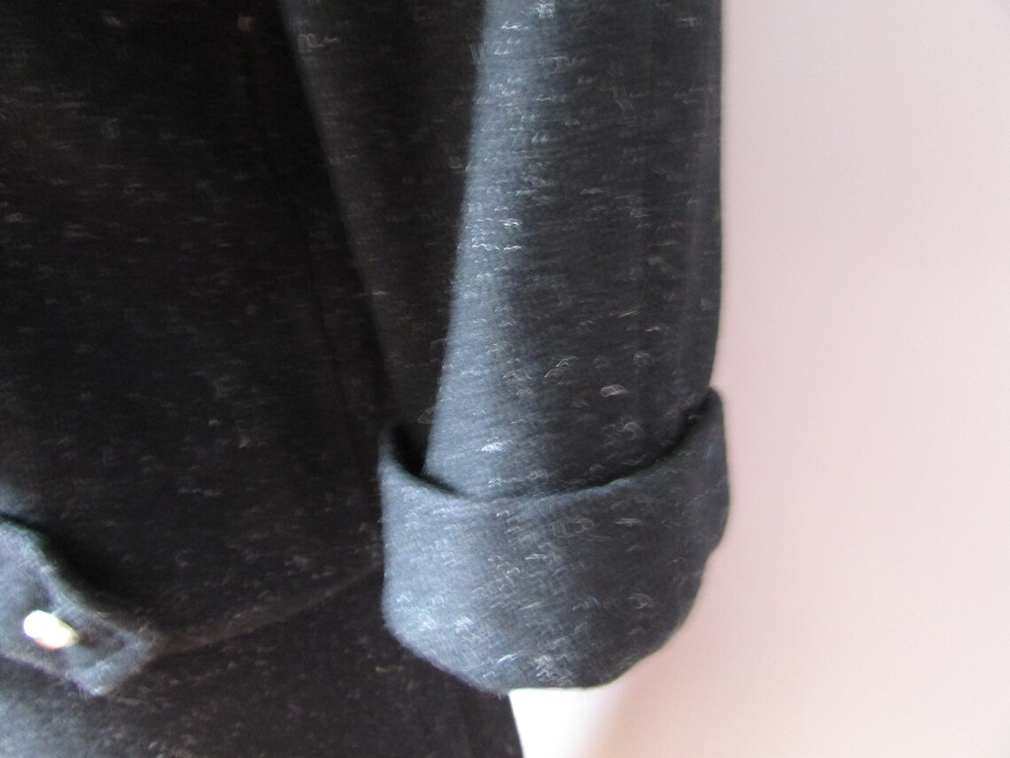 Vintage Black Tweed Wool Suit - Etsy