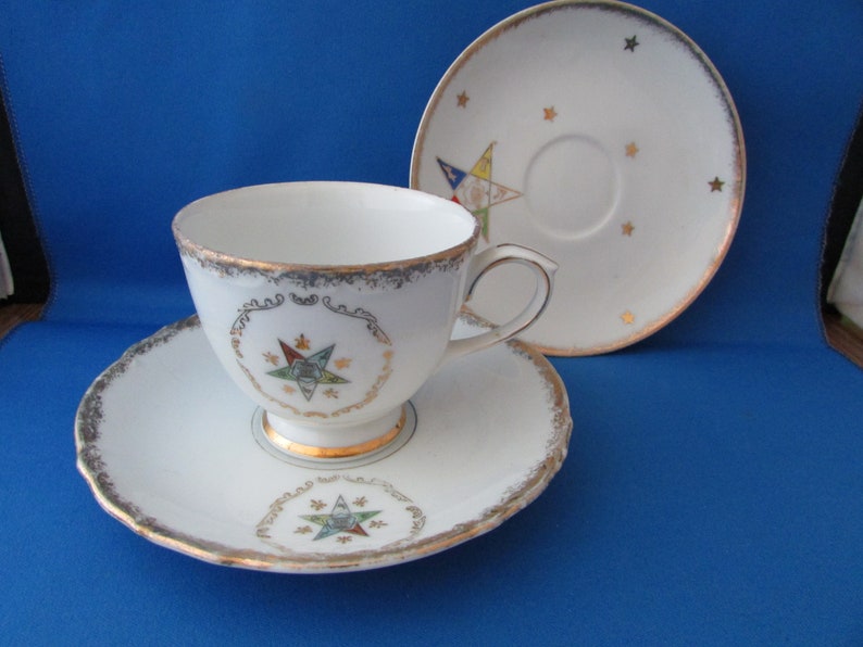 Vintage Masonic Temple Tea Cup and 2 Saucers - Etsy