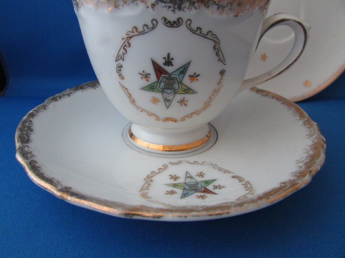 Vintage Masonic Temple Tea Cup and 2 Saucers - Etsy
