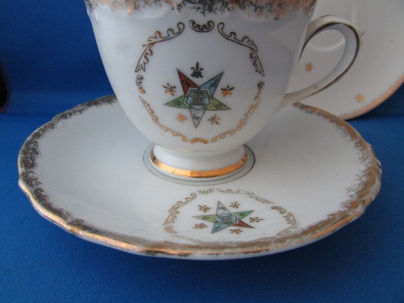 Vintage Masonic Temple Tea Cup and 2 Saucers - Etsy