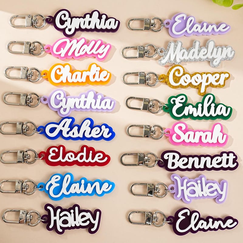 Keychain Bead Name Tag - Etsy
