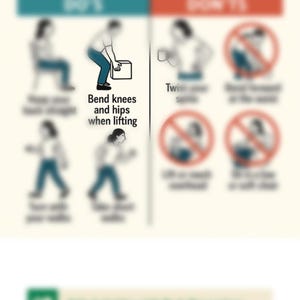Back Precautions Do’s & Don’ts – Educational Handout | Digital Download ...