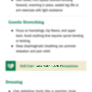 Back Precautions Do’s & Don’ts – Educational Handout | Digital Download ...