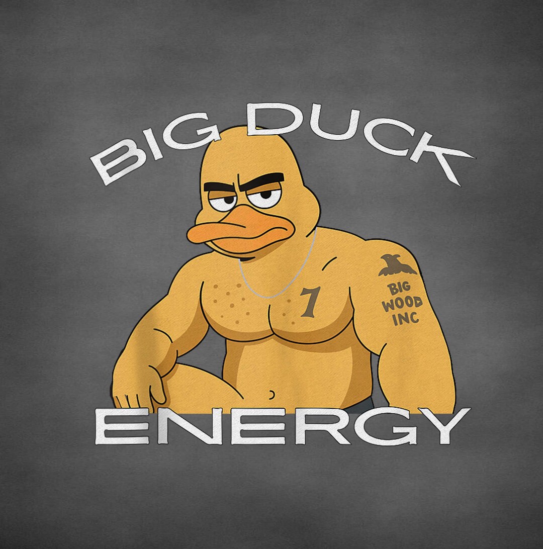 Big Duck Energy PNG Clipart | Funny Bodybuilder Duck Meme Sublimation ...