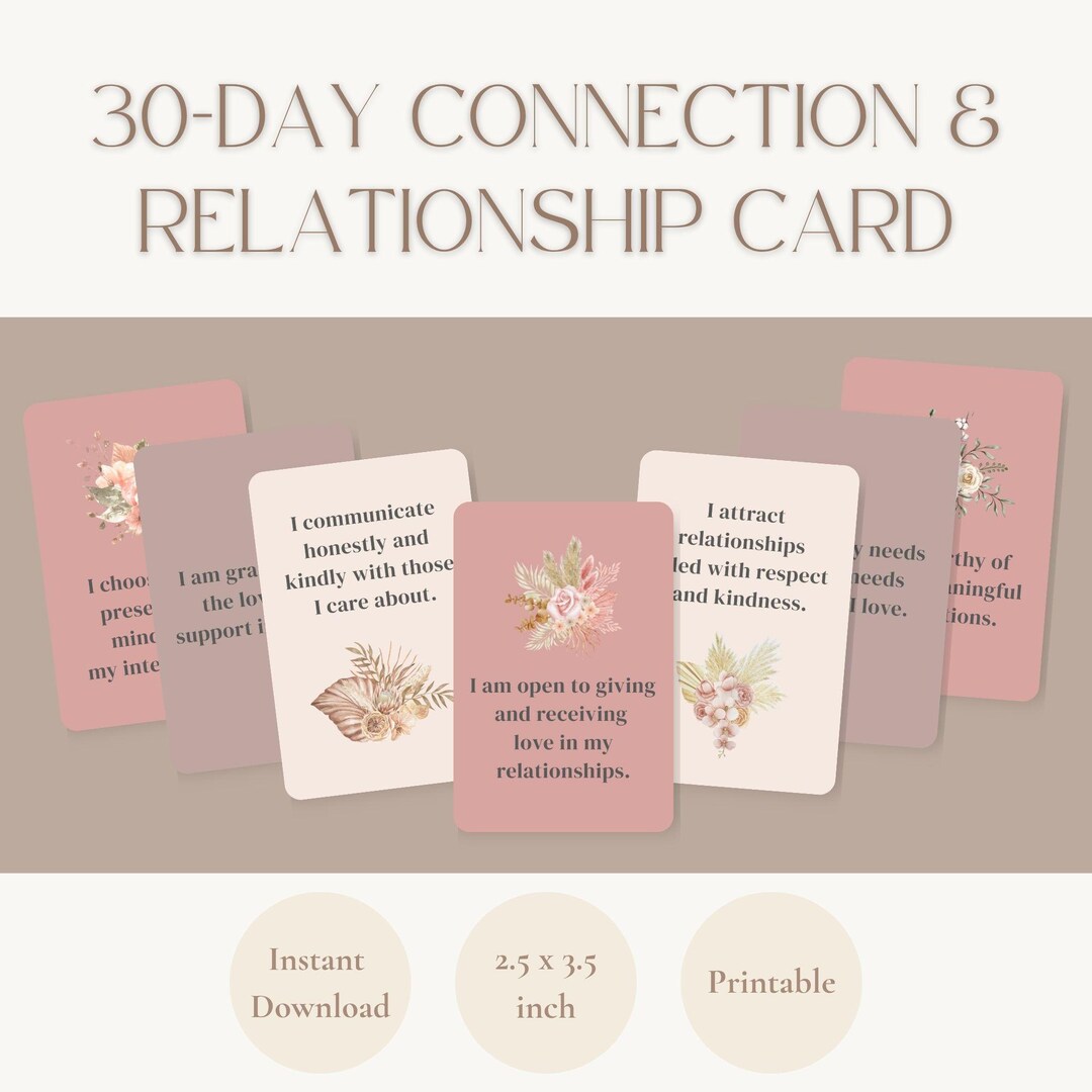 Nurture Your Connection: Self-intimacy and Love Affirmation Cards ...