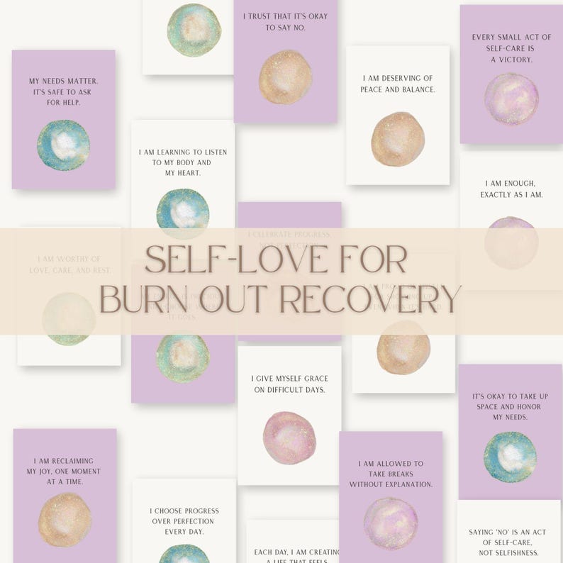 Burnout Recovery Affirmation Cards – 30-day Printable Deck for Women ...