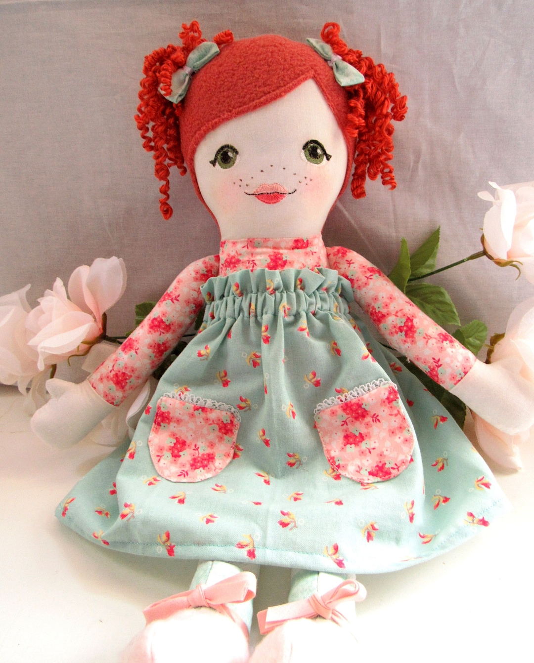 Cloth Doll Rag Doll 18 Inches Tall-red Hair-soft Doll Birthday Gift ...
