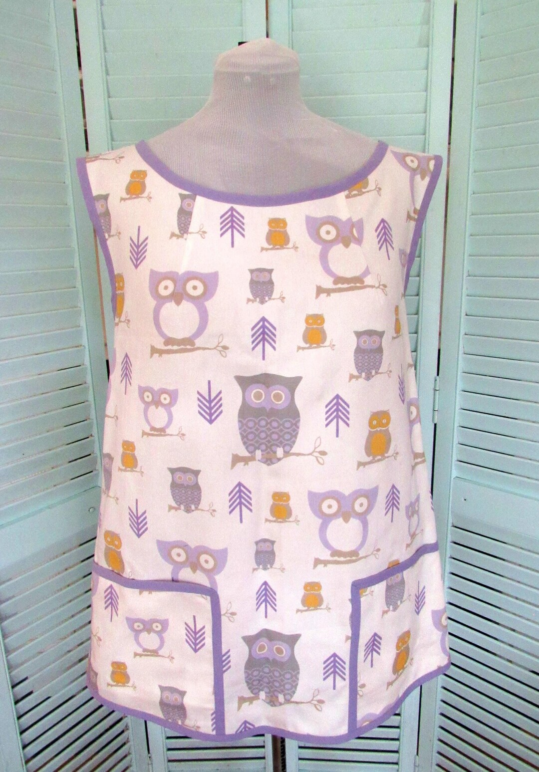 Retro Owl Smock Apron: 1960s Butterick Pattern, Size L/XL - Etsy