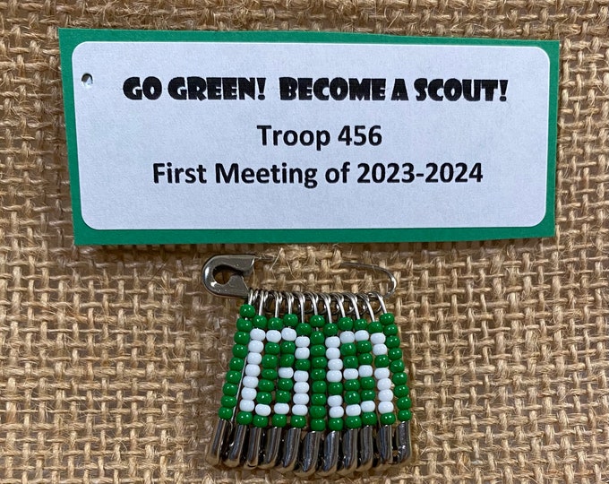 Set of Ten 10 Safety Pin Beaded GS Pattern DIY Scout SWAP or Craft Kit ...