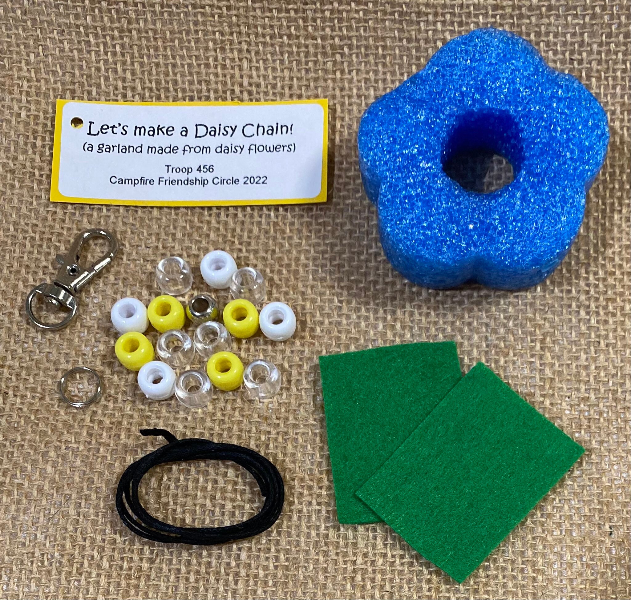 Set of Ten (10) Daisy Key Chain Backpack Clip Bag Bling Flower DIY ...