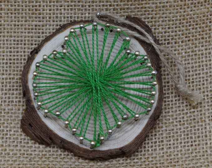 Clover Shamrock Trefoil String Art Tree Slice Scout Craft Kit - Etsy