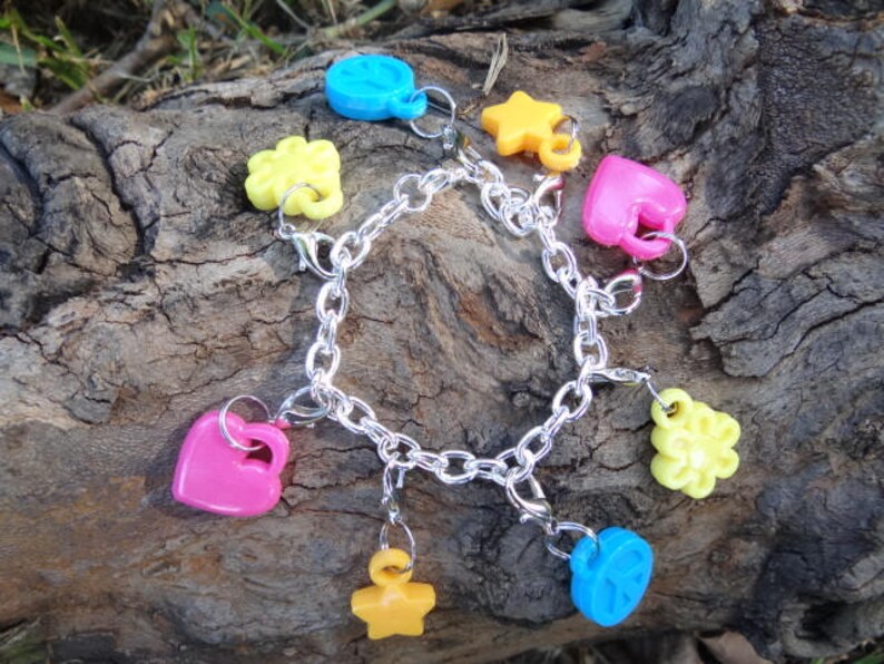 Funky Chunky Charm Bracelet Craft Kit or Finished Charm Bracelet - Etsy