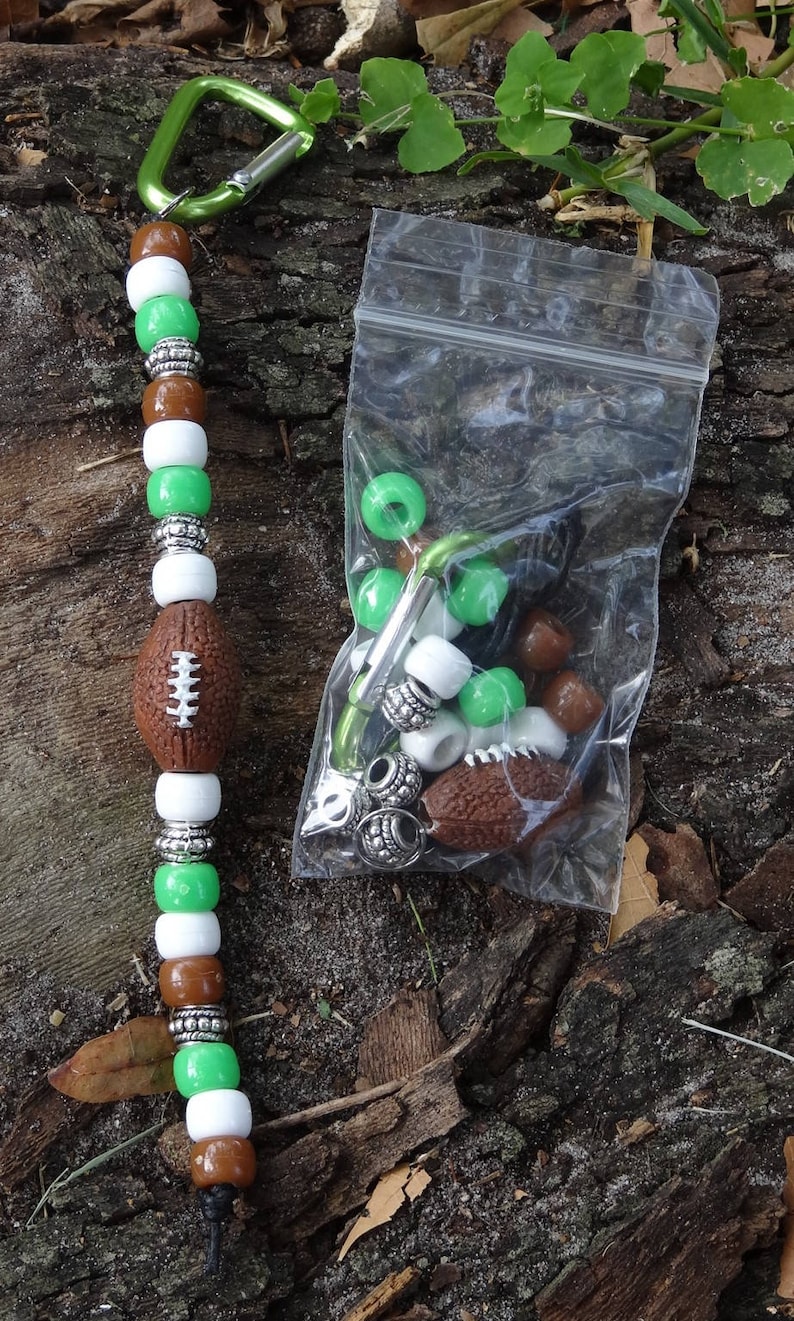Set of Six (6) Football Key Chain Back Pack Clip Craft Kits - Etsy