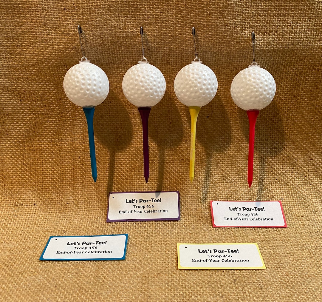 Set of Ten (10) Let's Par-tee Golf Ball Tee Scout SWAP or Craft Kits - Etsy