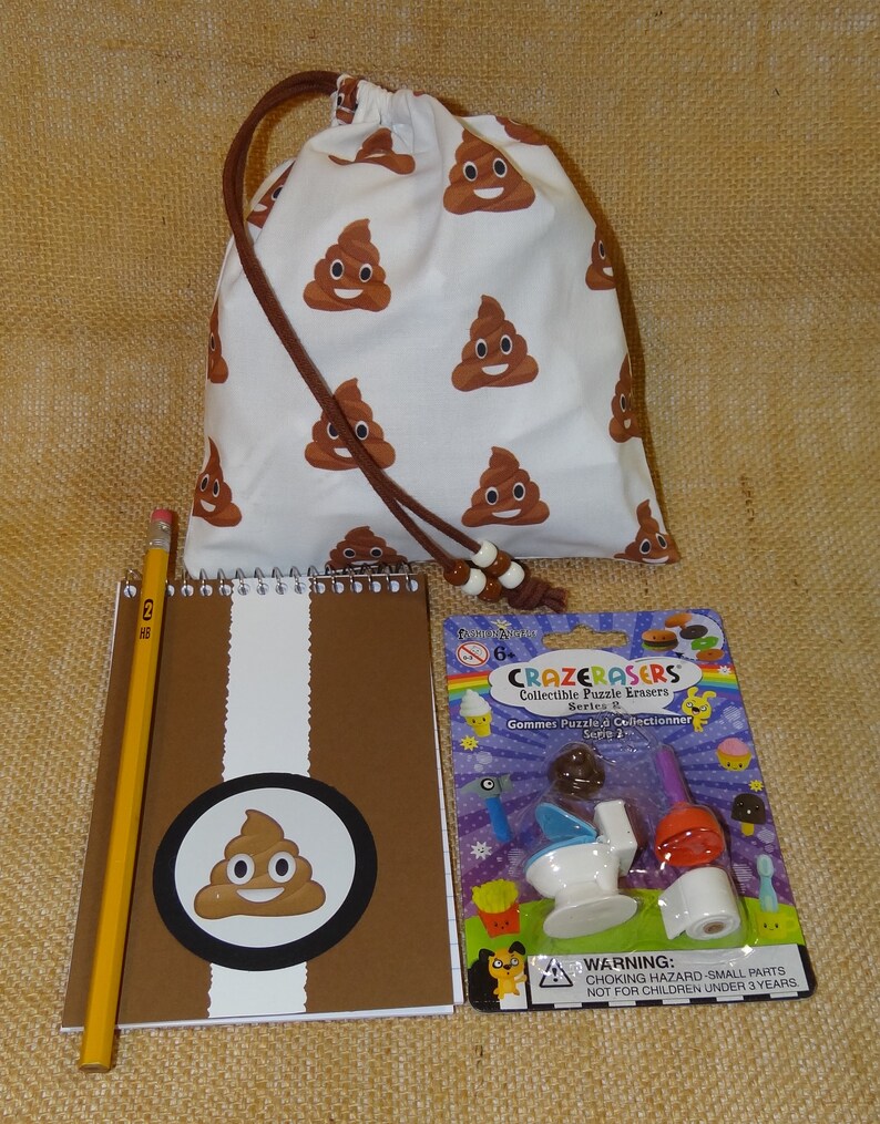 Poop Emoji Party Favor Goodie Bag Gift Toliet Paper Plunger - Etsy