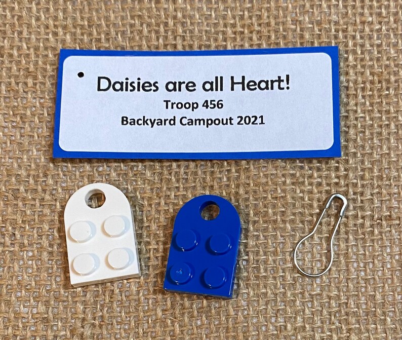 Set of Ten 10 Building Brick Friendship Heart Scout SWAP or - Etsy