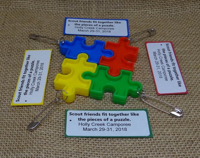 Set of Ten 10 Puzzle Pieces Scout Ready to Trade Swaps - Etsy